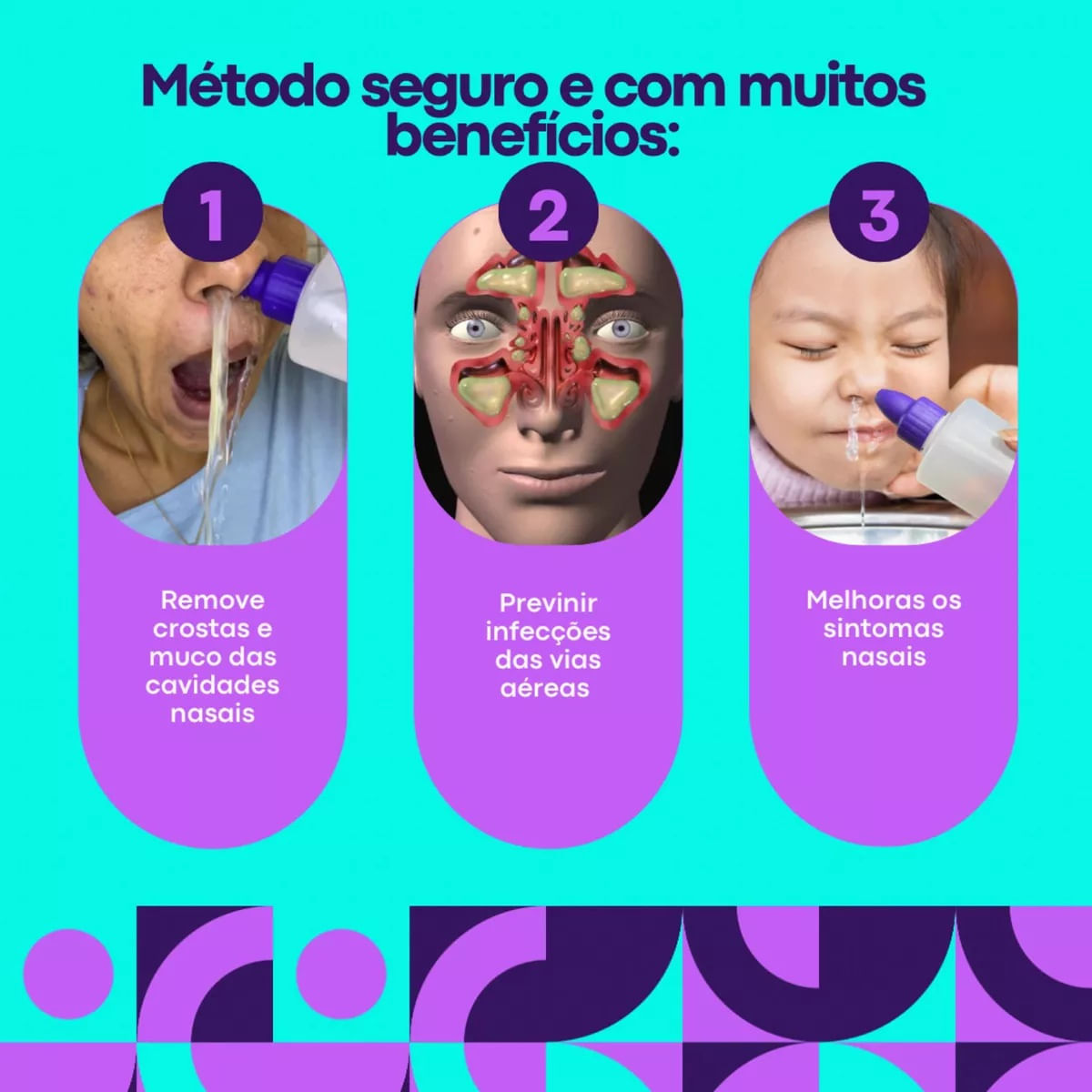 Frasco de Lavagem Nasal Alto Volume 250ml - Sterilair